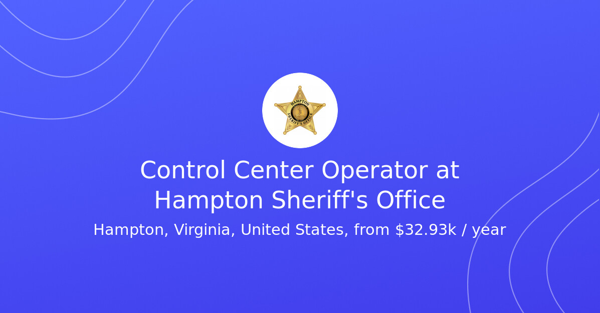 Control Center Operator at Hampton Sheriff's Office - Reliant Hiring ...